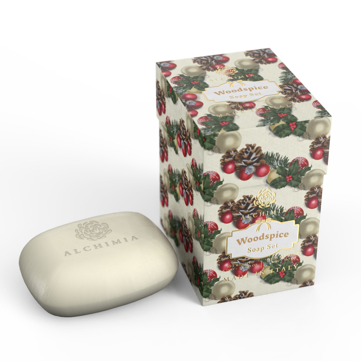 Set Box Sapone Rettangolare 3x150g Natale | Alchimia Soap